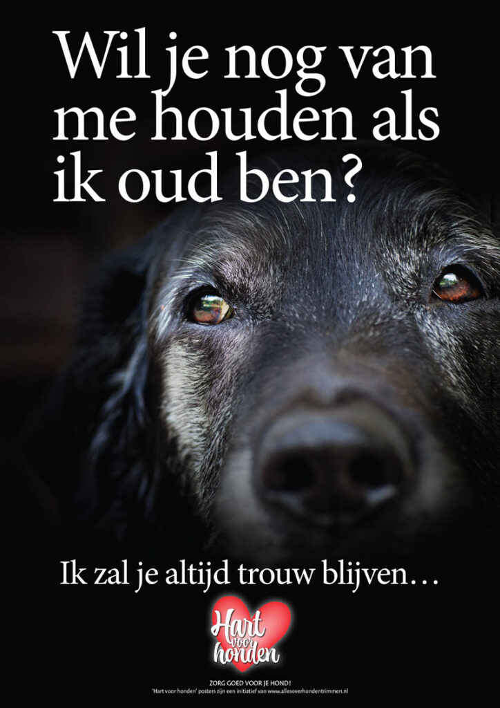 ‘Hart voor honden’ poster ‘ouder worden’